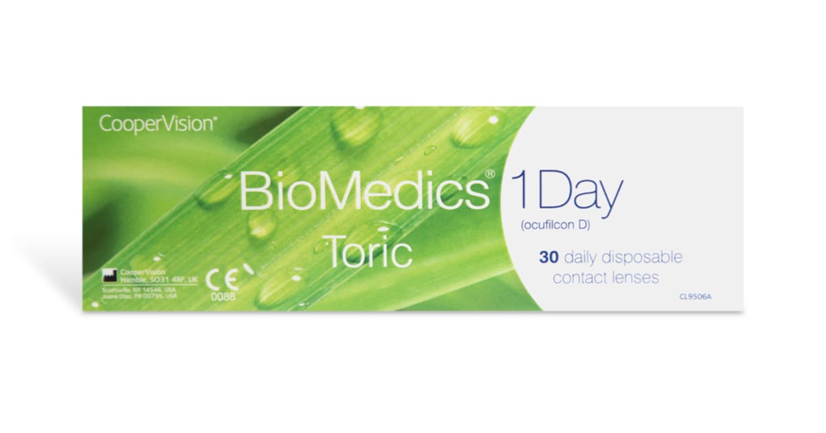 Biomedics 1-Day Toric 30 Pack Contact Lenses | 1-800 Contacts