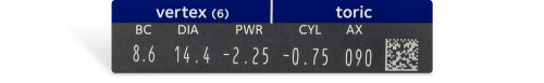 Vertex Toric (Encore Toric) Contact Lenses | 1-800 CONTACTS